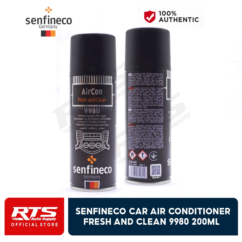 Senfineco Car Air Conditioner Fresh and Clean 9980 200mL - 1pc | Shopee ...