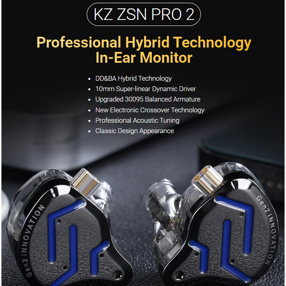 KZ ZSN Pro 2/KZ ZSN Pro X Professional Hybrid Technology In-Ear Monitor ...
