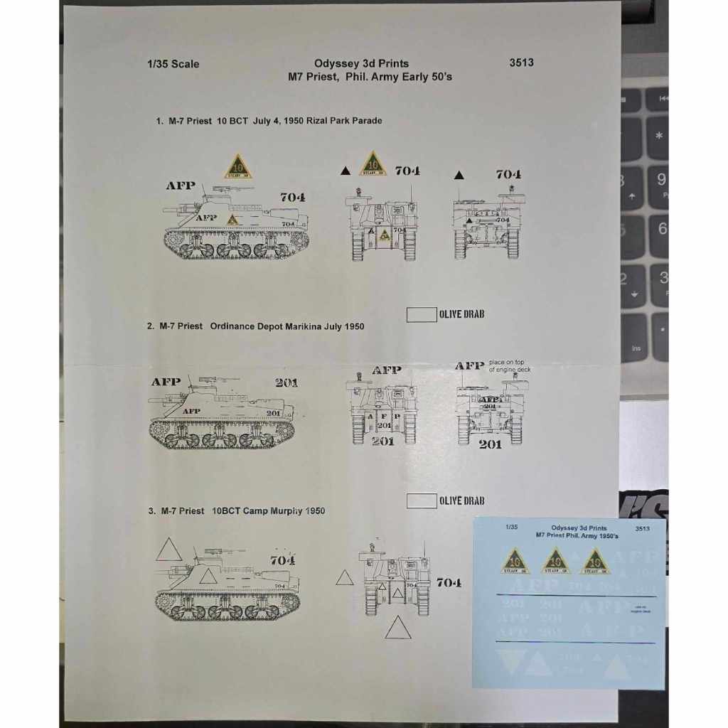 Odyssey 3D Print 1/35 Phil Army decals | Shopee Philippines