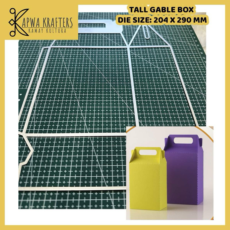 KK034 Tall Gable Box Metal Die Cutter Cutting Dies Loot Bag Cutter ...