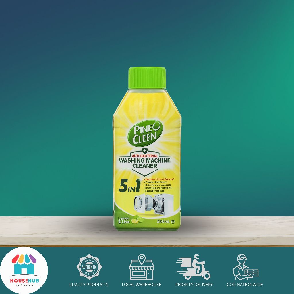 Pine O Cleen Lemon & Lime Anti-bacterial Washing Machine Cleaner (250mL ...
