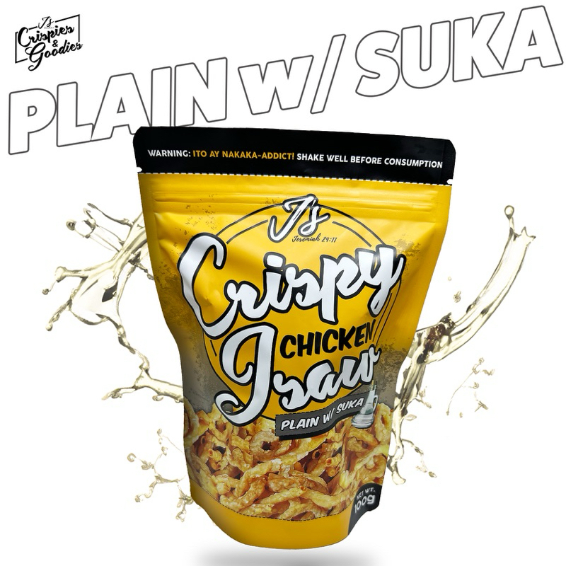 J's Crispy Chicken Isaw - Plain w/ Suka Flavor - 100g | Shopee Philippines
