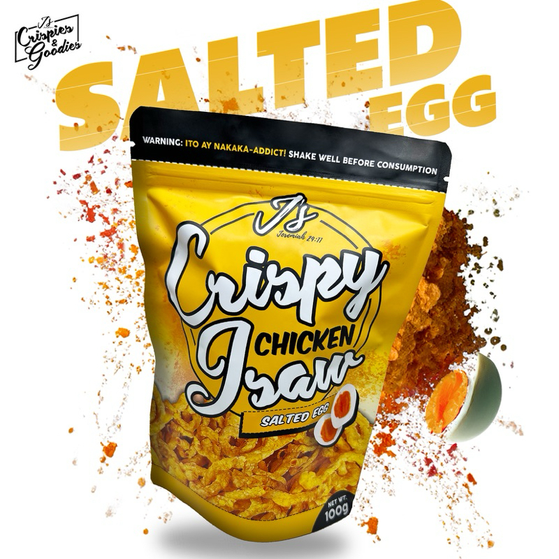J's Crispy Chicken Isaw - Salted Egg Flavor - 100g | Shopee Philippines