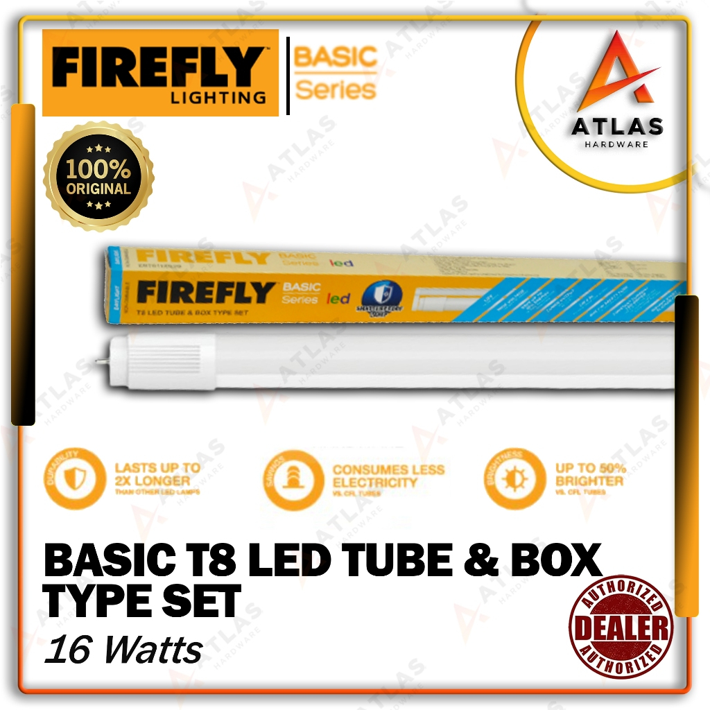 Firefly Basic T8 LED Tube & Box Type Set 16W | Shopee Philippines