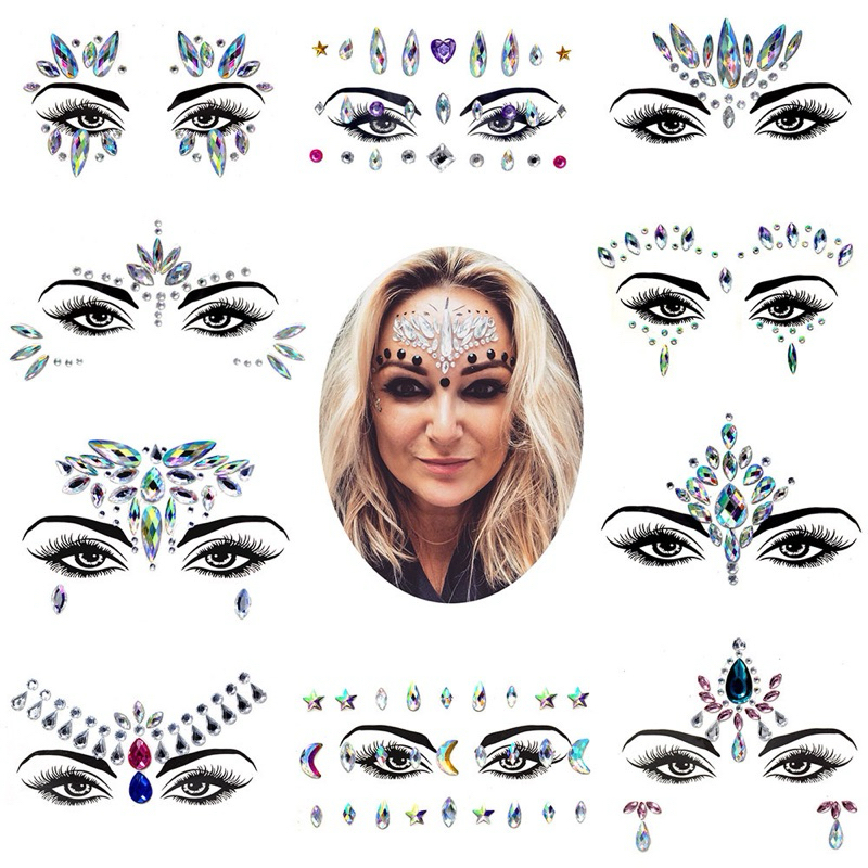 12pcs Face crystal sticker (Masquerade) | Shopee Philippines