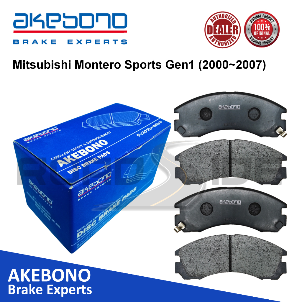 Akebono Front Brake Pads for Mitsubishi Montero Sports Gen1 (2000 ...