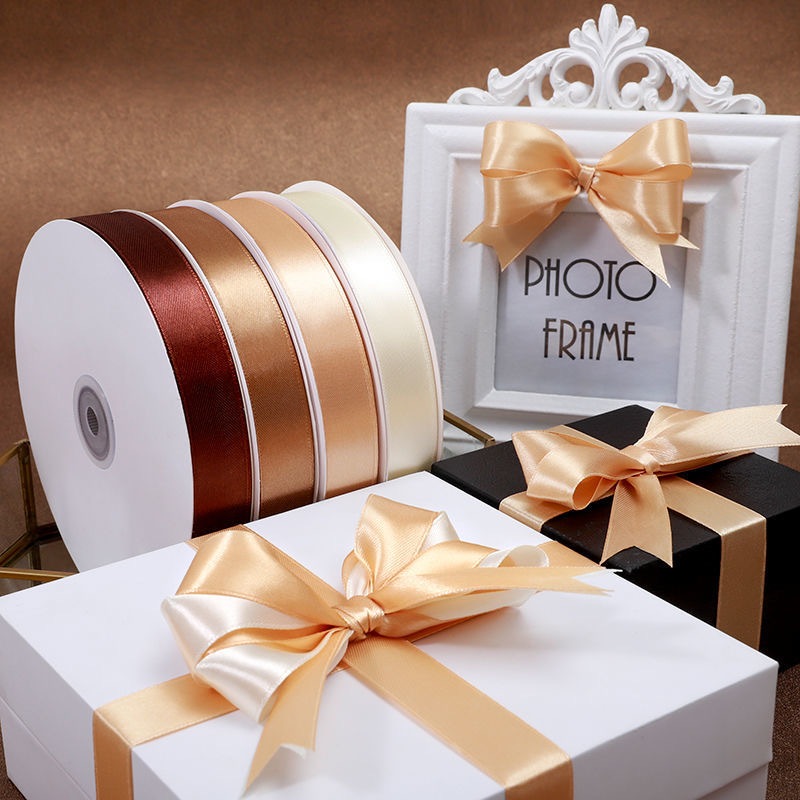(25 yards/roll) 2.5cm Satin Ribbon Roll Gift Packaging Ribbon Flower ...