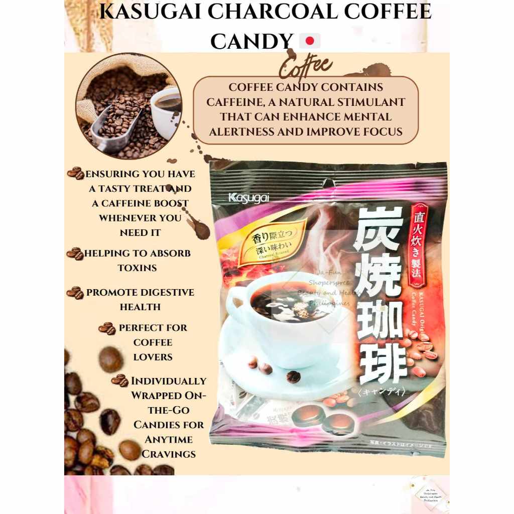 KASUGAI COFFEE CANDY COFFEE LOVERS CHARCOAL ROASTED CANDIES 46g JAPAN ...