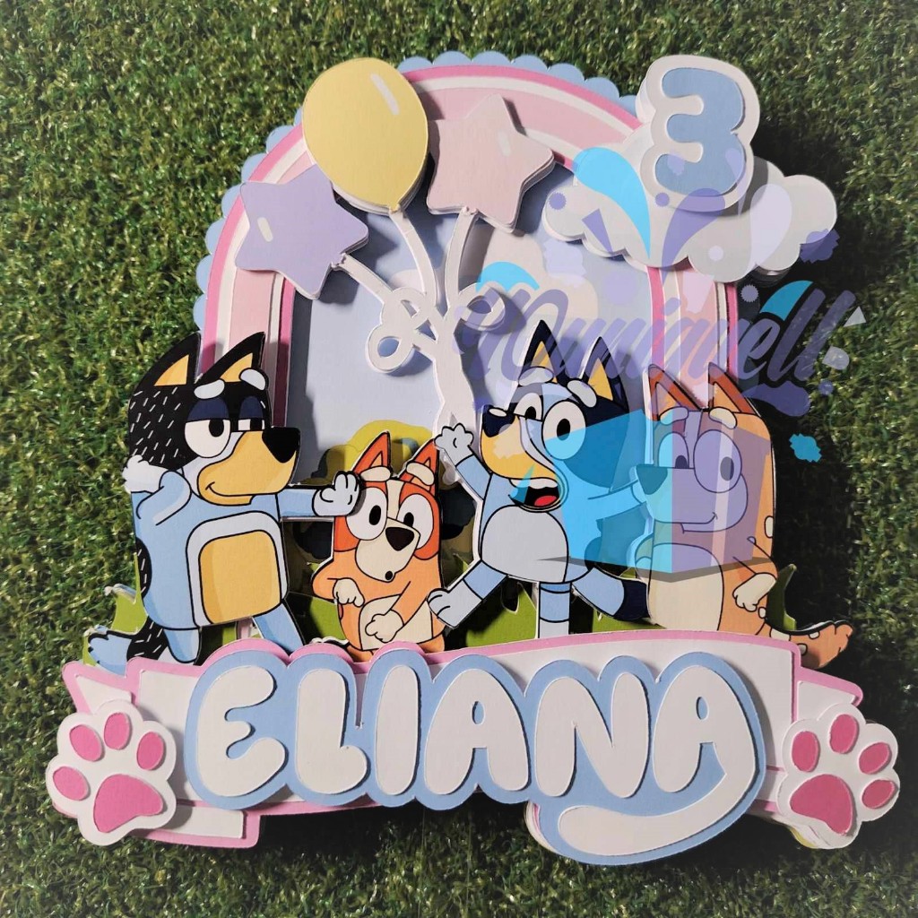 Blue Dog Cake Topper (3D/Layered) | Shopee Philippines