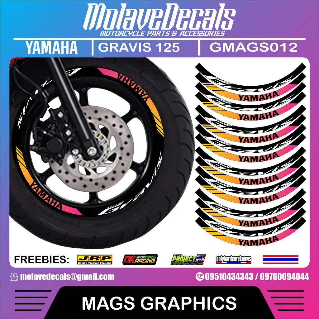 Yamaha Gravis 125 Mags Decals GMAGS2 | Shopee Philippines