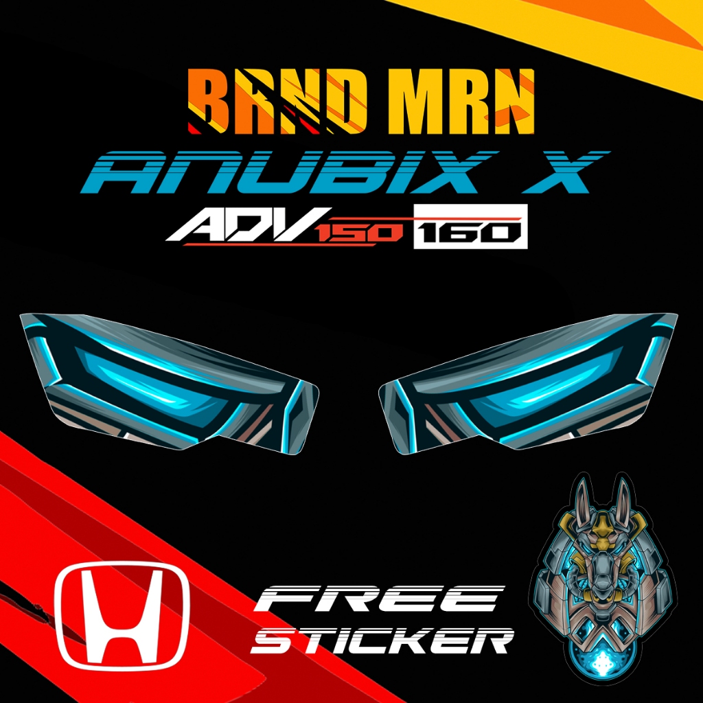 HONDA ADV 150/160 HEADLIGHT STICKER TINT PROTECTOR XSERIESV2 DESIGN ...