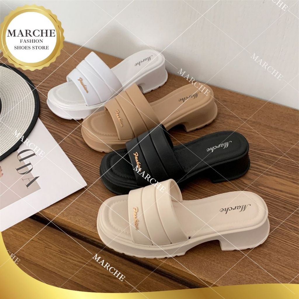 Marche 2024 Thick-Sole Muffin Heeled Casual Sandals For Women(standard ...