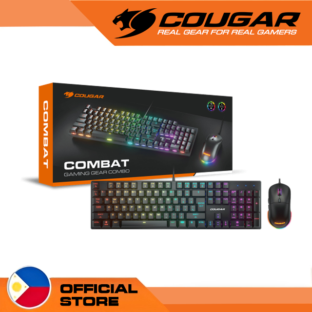 COUGAR COMBAT RGB GAMING GEAR COMBO MECH KB + MOUSE/8000DPI/ USB ...