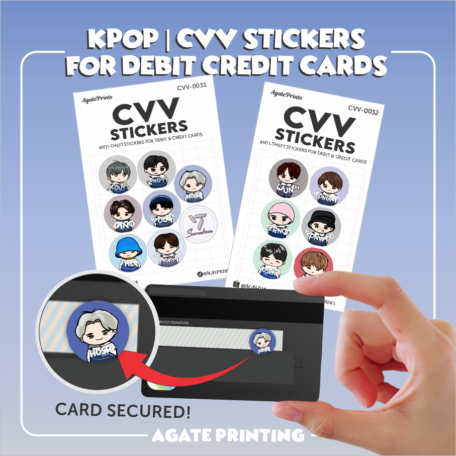 KPOP FANDOM CVV STICKERS (Anti-Theft Stickers for ATM/Credit Cards ...
