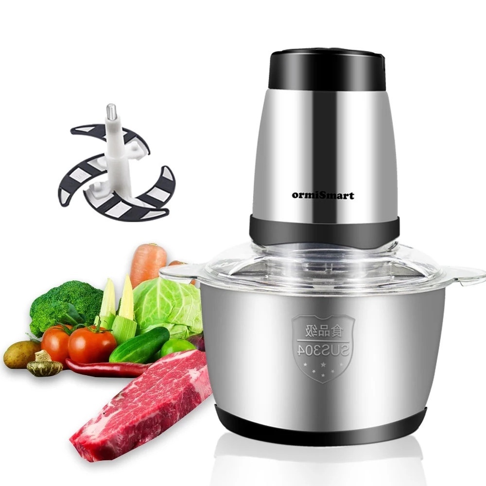 HYR Multifunctional electric stainless steel meat grinder 2L, vegetable ...