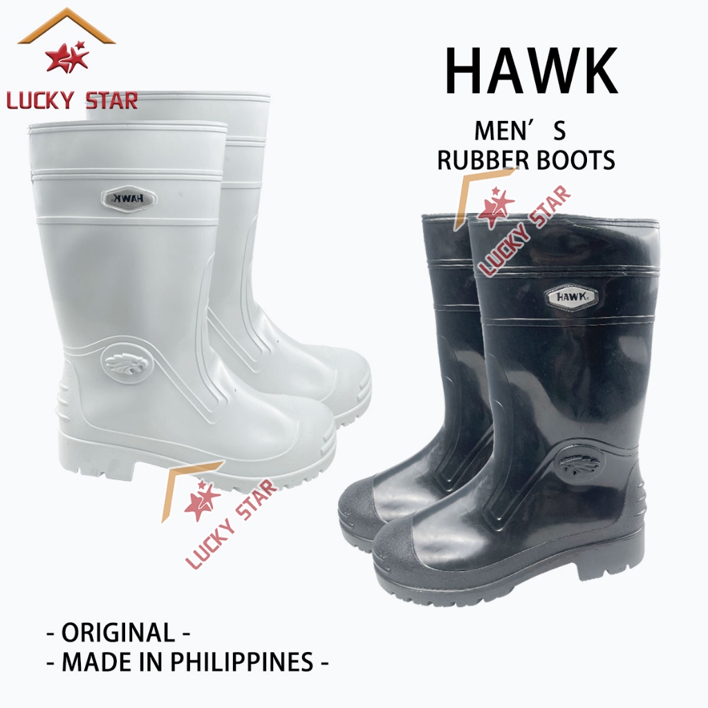 HAWK Aldult Men's High-Top Rainboots Outdoor Non-Slip Water Boots ...