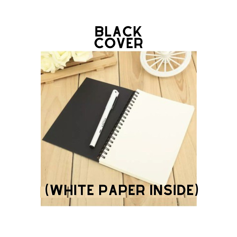 Spiral Notebooks Kraft and Black cover | Shopee Philippines