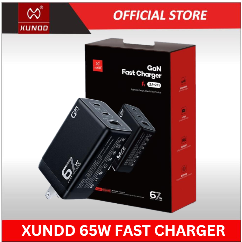 XUNDD XDCH-065 65W 45W 30W 20W GaN FAST CHARGER Power Adapter | Shopee ...