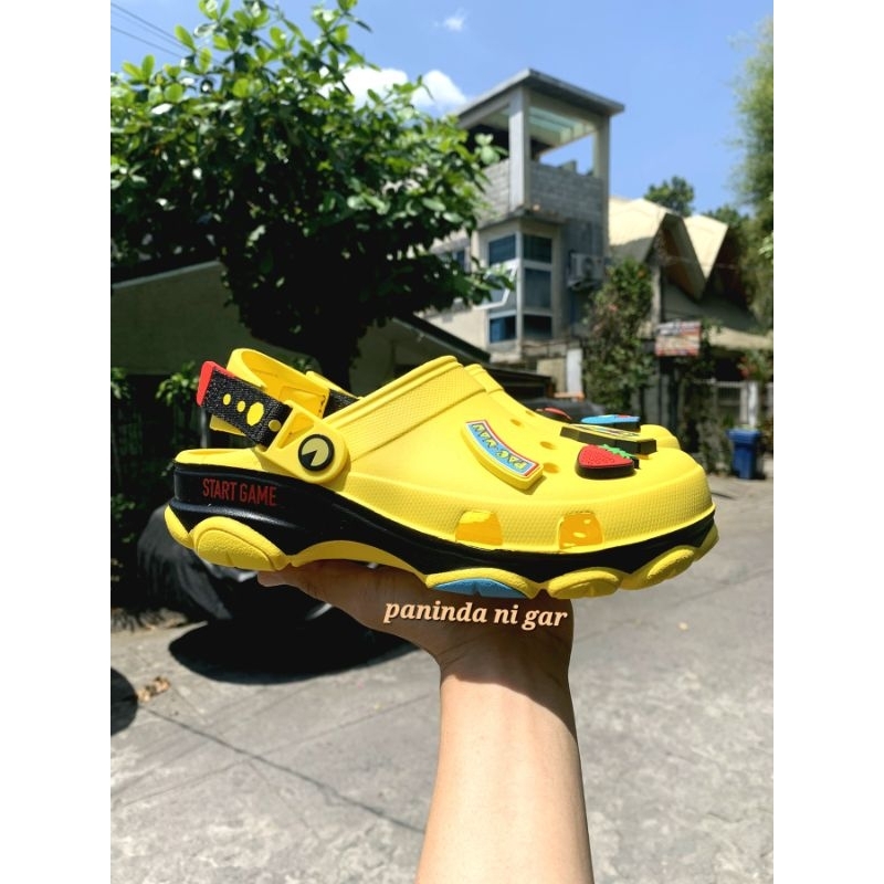 Original Crocs Pac-Man All Terrain Clog - Yellow Black (Limited Edition ...