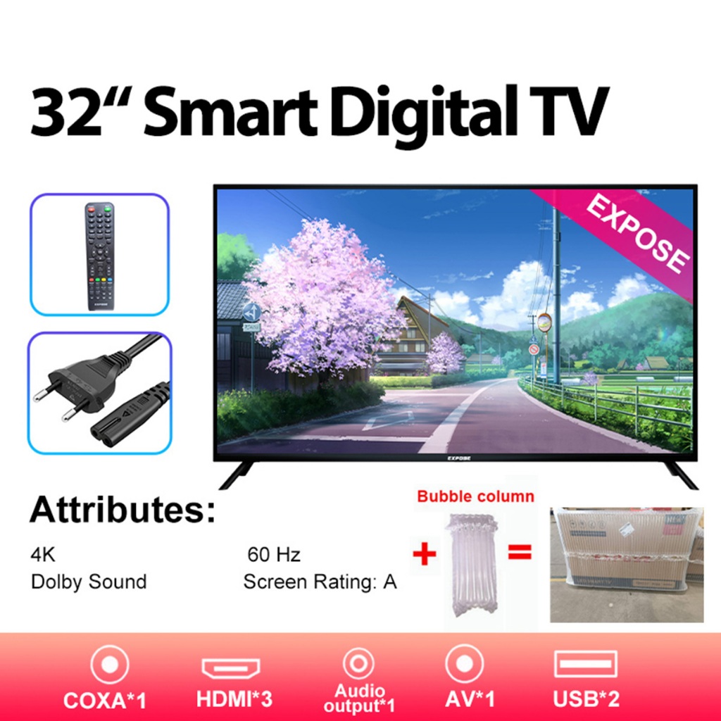 Expose Smart TV 32"/43"/50"HD Digital LED TV Android 12 Television ...