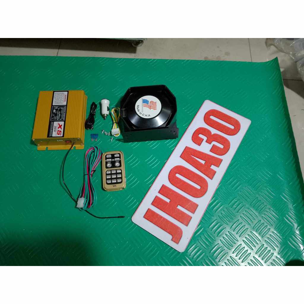 Siren Wang wang X5 Amplifier with Speaker and Public address Emergency ...