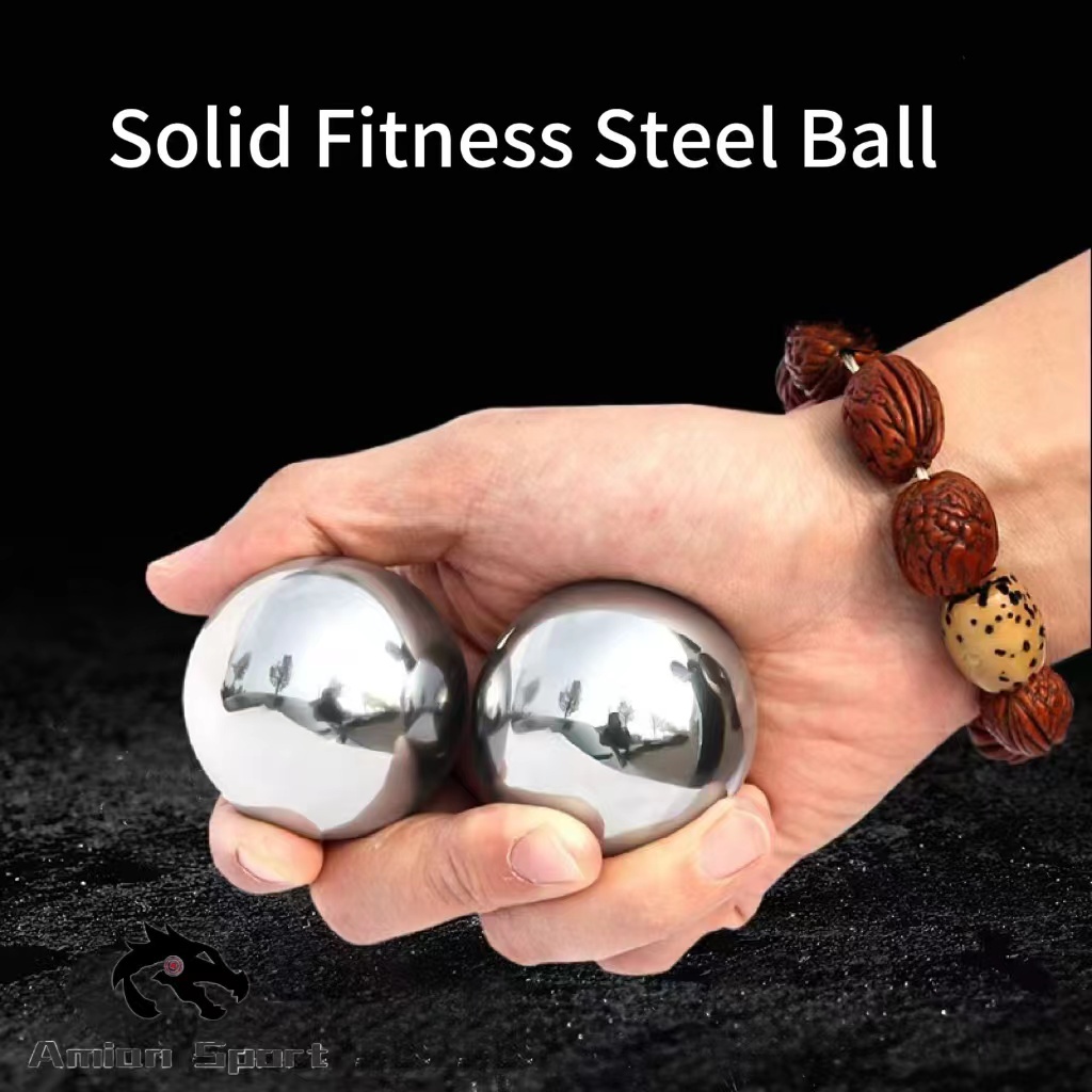 2Pcs Solid steel ball for fitness and hand exercises, ideal for elderly ...