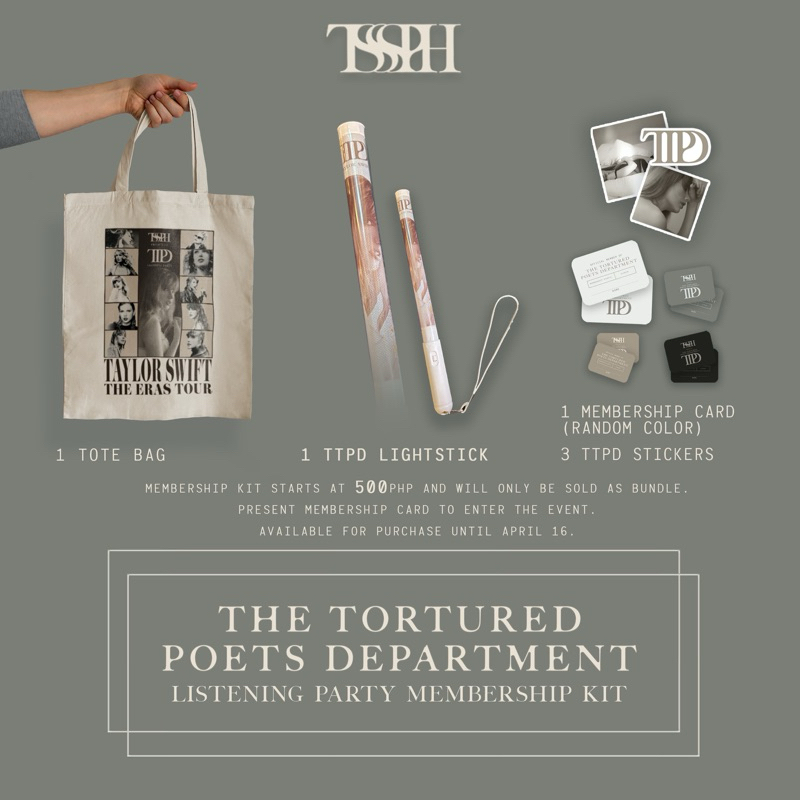 TSSSPH TTPD Listening Party Membership Kit SMNE Skydome | Shopee ...