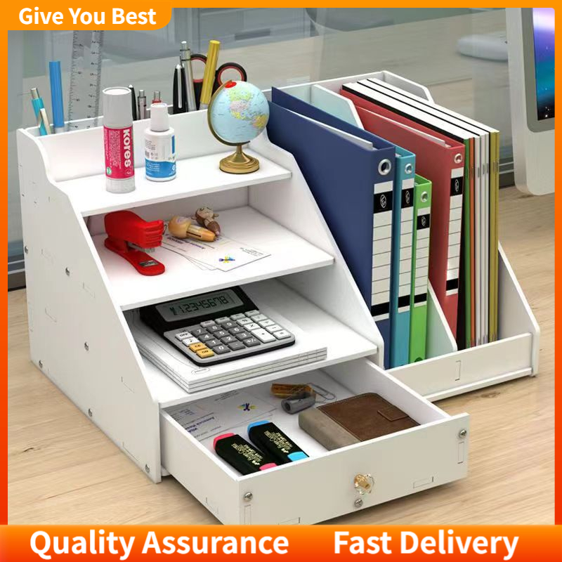 Desk Storage Box Multifunctional DIY Office Supplies Student Desk A4 ...