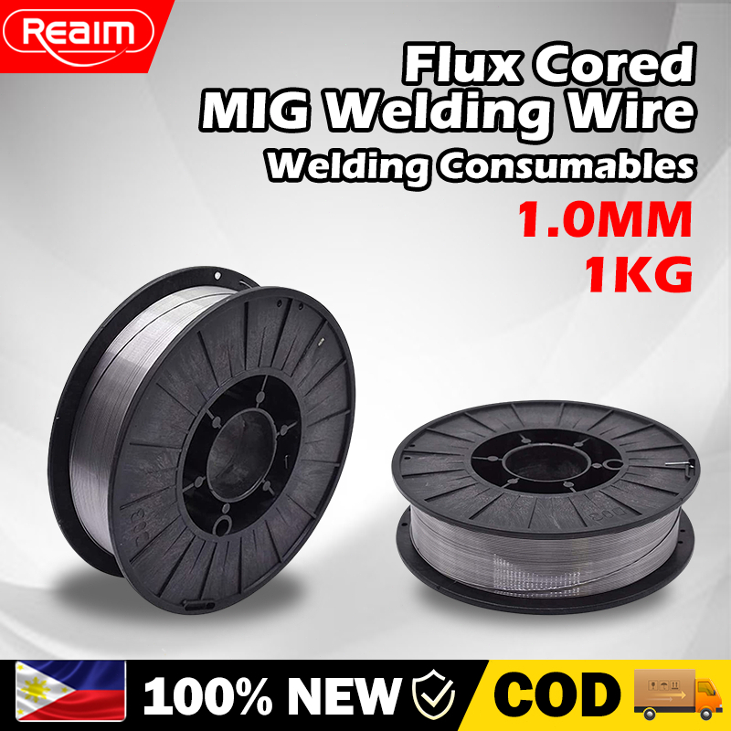 REAIM MIG Wire 1.0MM Gasless Flux Cored AWS E71T-GS 1KG Welding Machine Wire Wire-Feed | Shopee ...