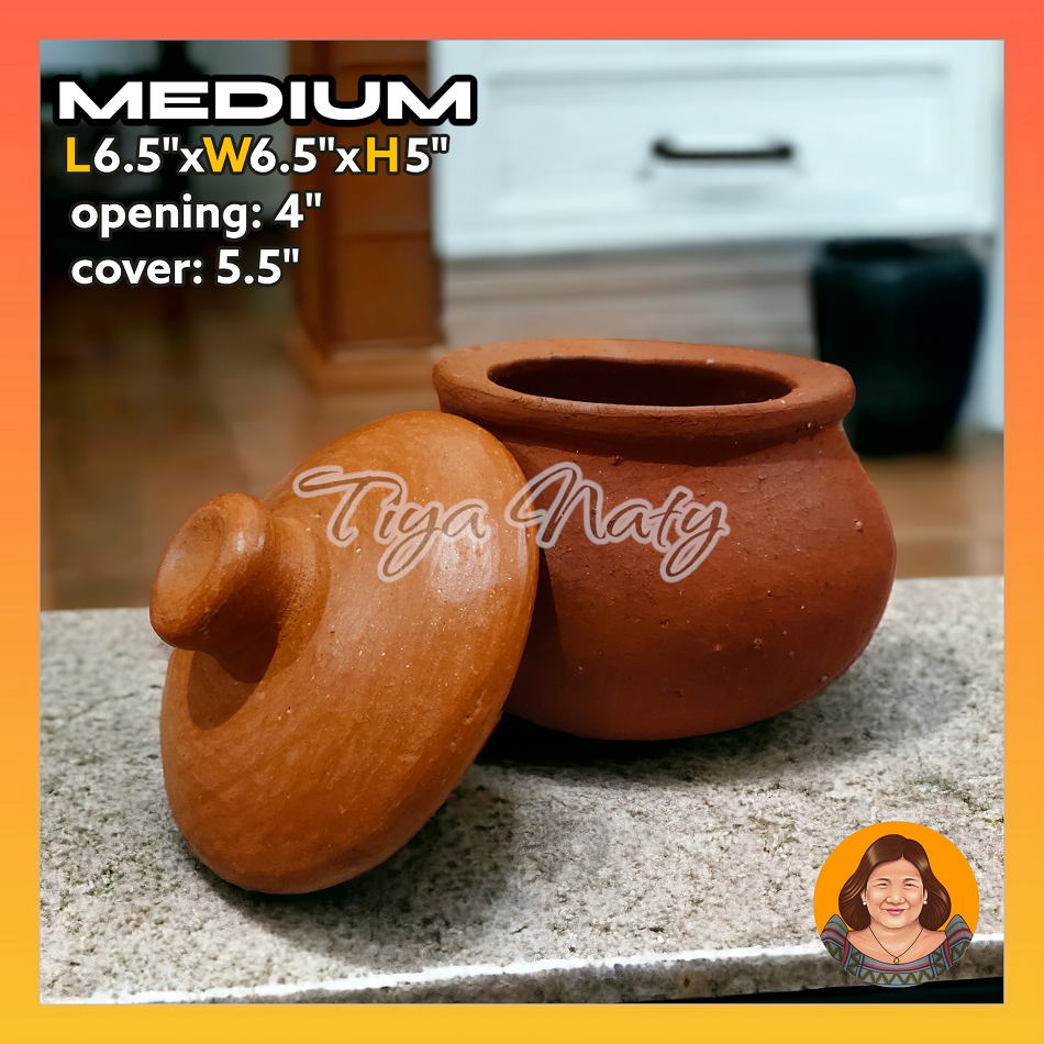 TIYA NATY 1.5 Liter Primitive Cooking Pot Palayok Terracotta Natural ...