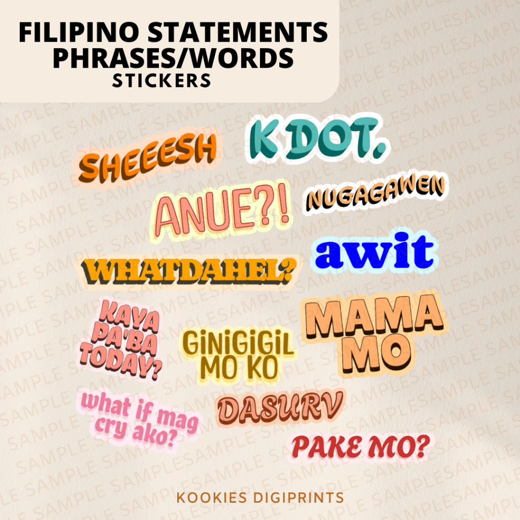 [𝐖𝐚𝐭𝐞𝐫𝐩𝐫𝐨𝐨𝐟 𝐒𝐭𝐢𝐜𝐤𝐞𝐫𝐬] FILIPINO STATEMENT/PHRASES stickers - waterproof ...