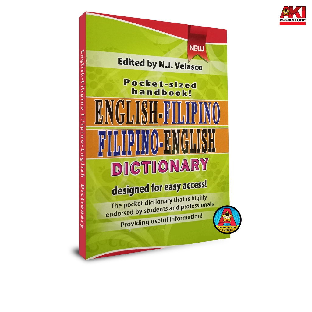 AUTHENTIC English Filipino Filipino English Dictionary Designed for ...