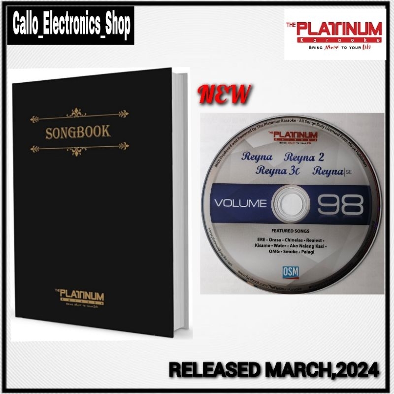 Platinum Songbook with Full Songlist and CD Updated New Volume 98 for Reyna 1 &2/Reyna 3c/Reyna ...