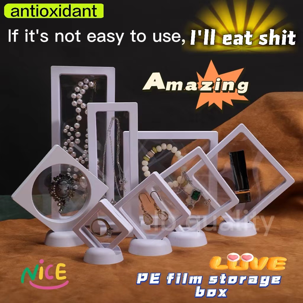 PET Membrane Floating Frame 3D Display Jewelry Frame Antioxidation Full ...