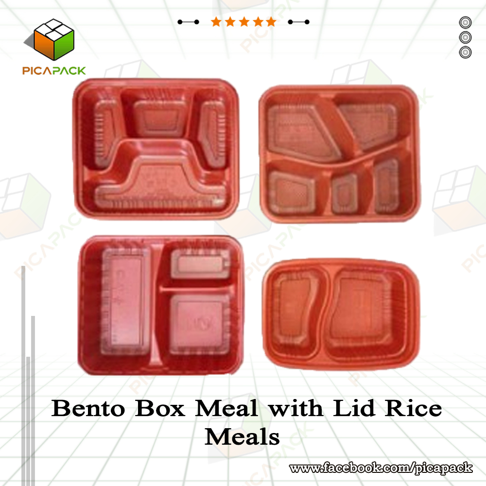 25pcs Bento Box Meal with Lid Rice Meals Restaurants Packaging Chicken ...