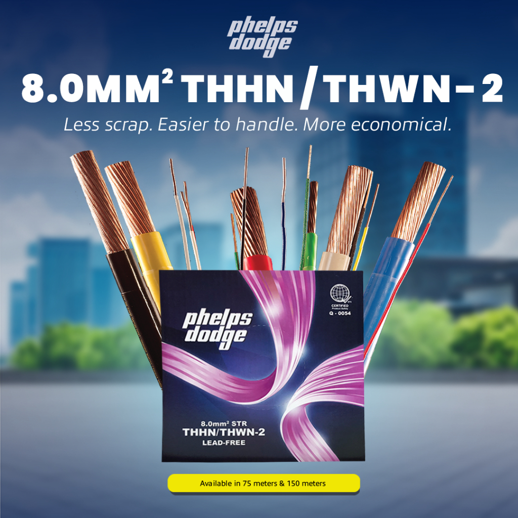 Phelps Dodge THHN/THWN-2 8.0mm2 #8 AWG 100M Building Wire | Shopee Philippines