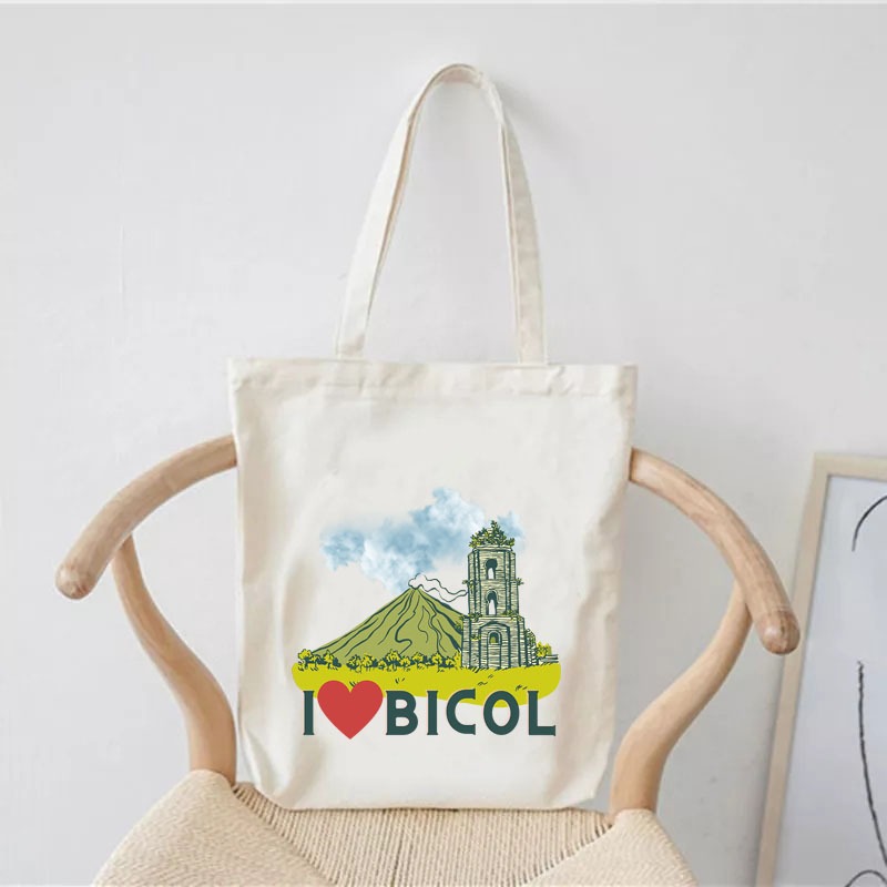 BICOL MAYON VOLCANO ISLAND SOUVENIRS TOTE BAG KATSA CANVAS GIFT IDEAS ...