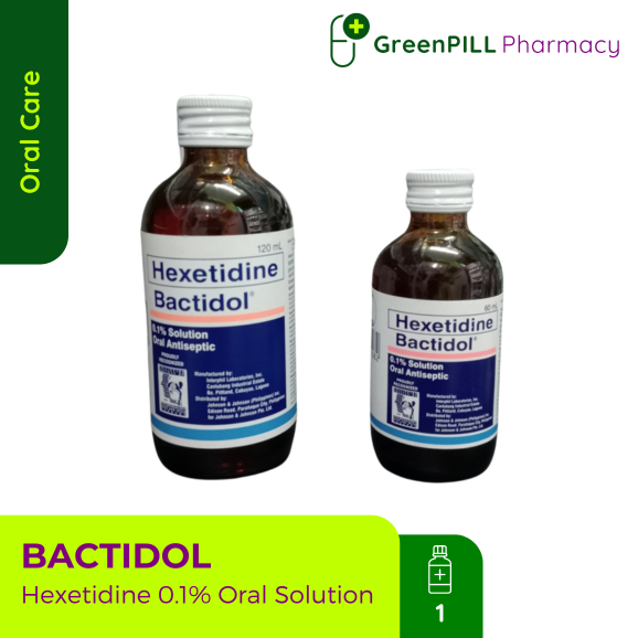 GreenPILL Pharmacy: Hexetidine (Bactidol) 0.1% Oral Gargle | Shopee ...