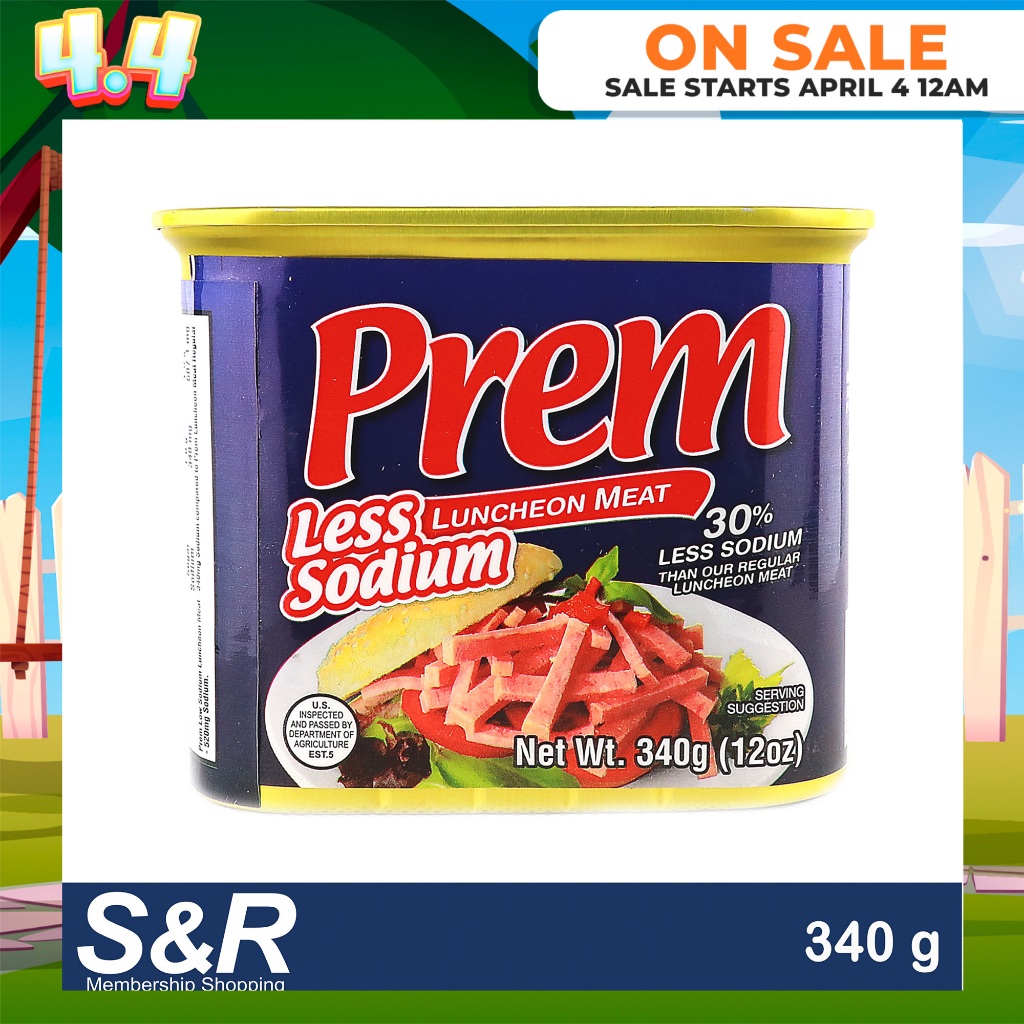 Prem Less Sodium Luncheon Meat 340g | Shopee Philippines