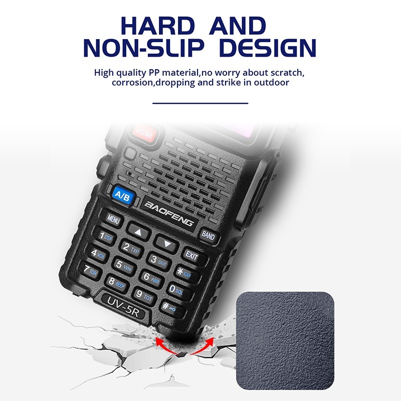 Baofeng uv 5r Two-Way radio 5W 128CH Portable Walkie Talkie Dual Band UHF/VHF Radio 10km Long ...