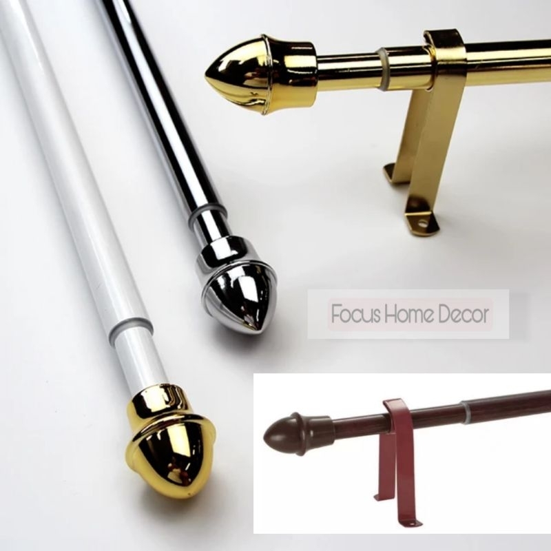 84inches Extendable Curtain Rod Set Thick/Thin With Free Hook And ...