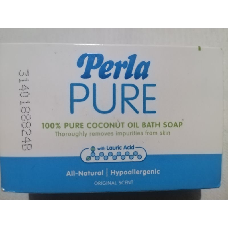 Perla pure 100% pure coconut oil bath soap 125g | Shopee Philippines