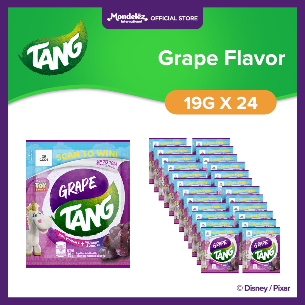Tang Instant Drink Mix - Grape Flavor 19g (Set of 24) | Shopee Philippines