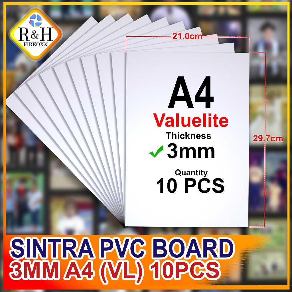 SINTRA PVC BOARD | A4 3mm Valuelite | 10 PCS | Shopee Philippines