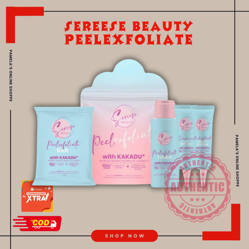 Sereese Beauty Peel Exfoliate Facial Set with Kakadu | Whitening, Anti ...