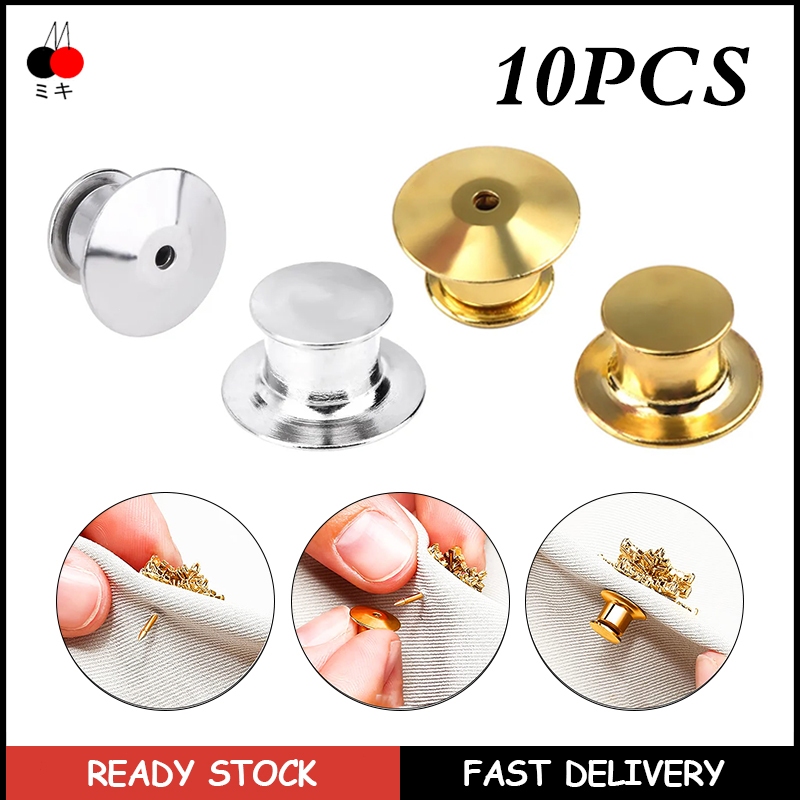 10pcs Pin Keeper Clasp for DIY Brooch Enamel Lapel Pin Tie Hat Badge ...