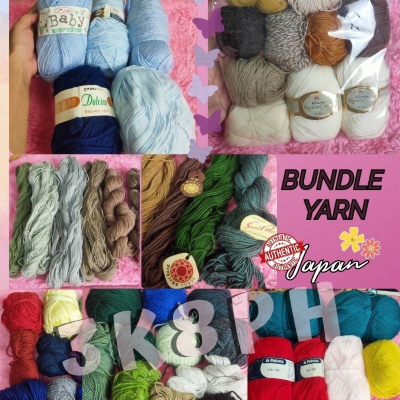 JAPAN SURPLUS BUNDLE YARN | yarn threads | knitting yarn | crochet yarn ...