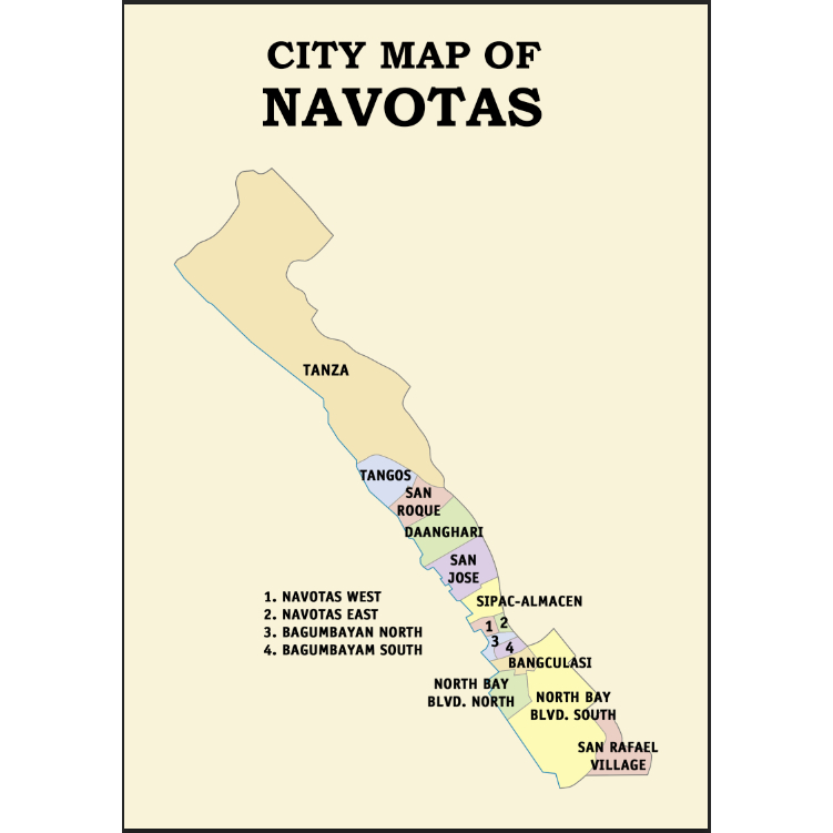 Navotas City Map Waterproof A4 Laminated Chart | Shopee Philippines