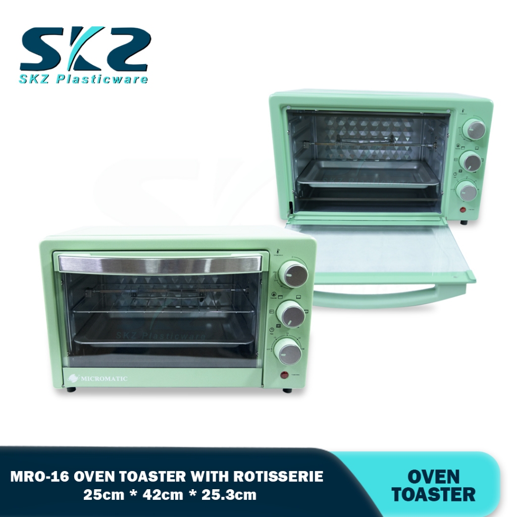 MICROMATIC MRO-16. 16L oven Toaster with Rotisserie | Shopee Philippines