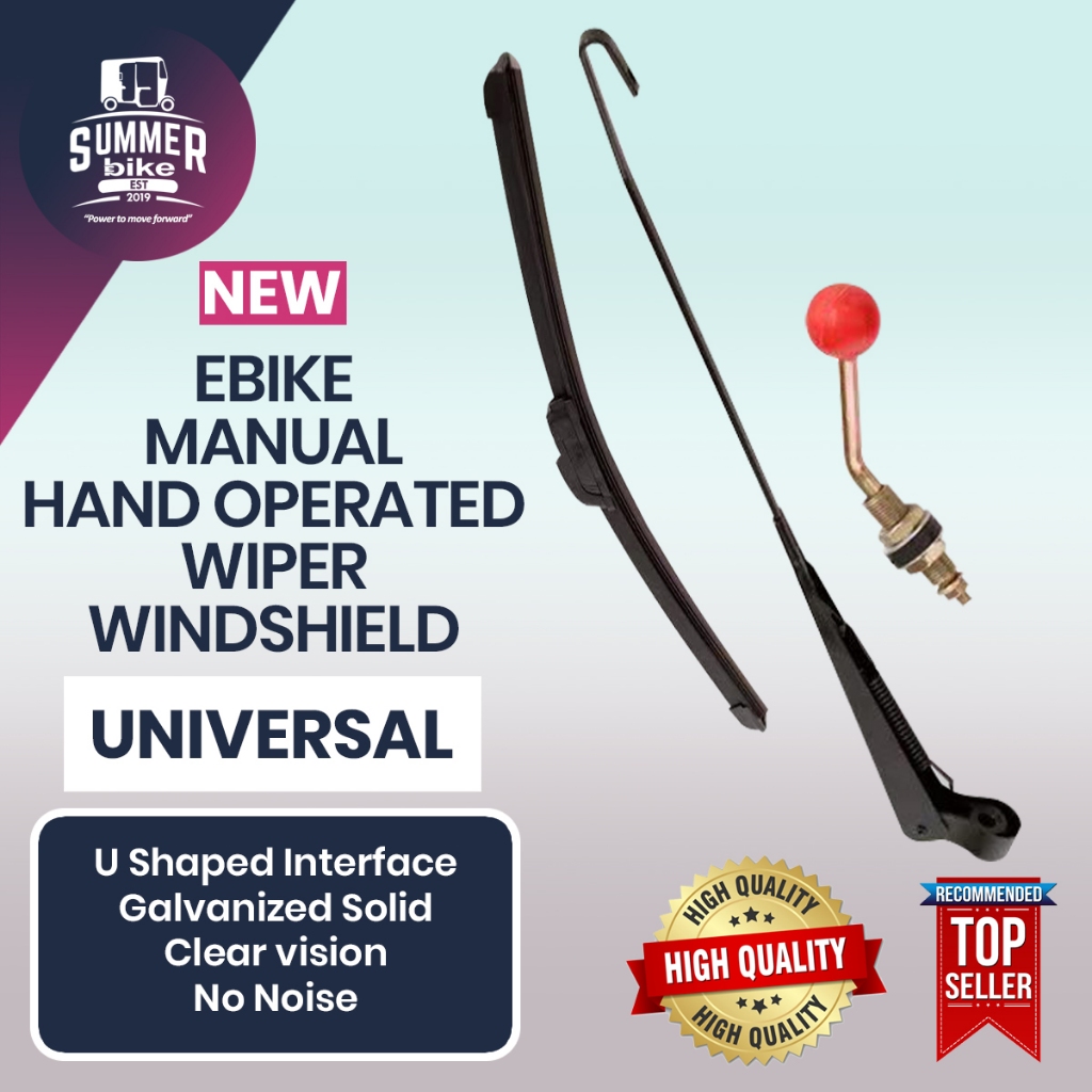 Electric bicycle Manual Hand Operated Windshield Wiper Manual wiper for ...